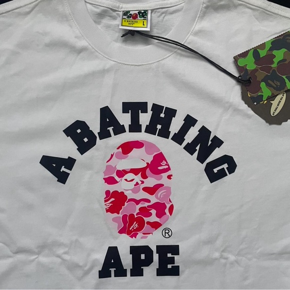 Bape | Shirts | Pink Camo Abc Bape College Tshirt | Poshmark
